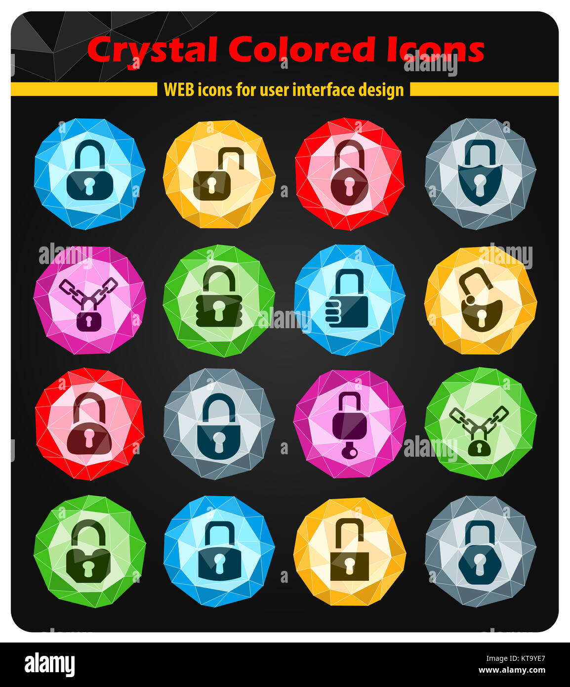 lock icons set Stock Photo - Alamy