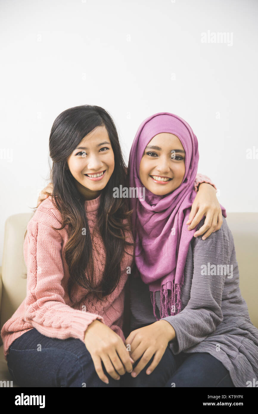 Portrait of beautiful friend having fun together. harmony in diversity ...