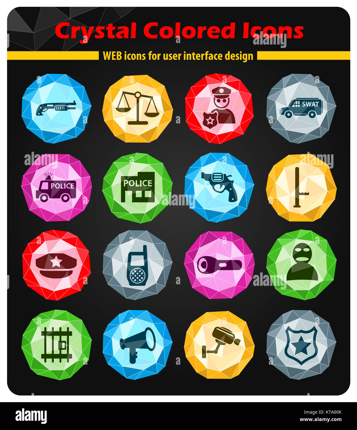 police icon set Stock Photo - Alamy