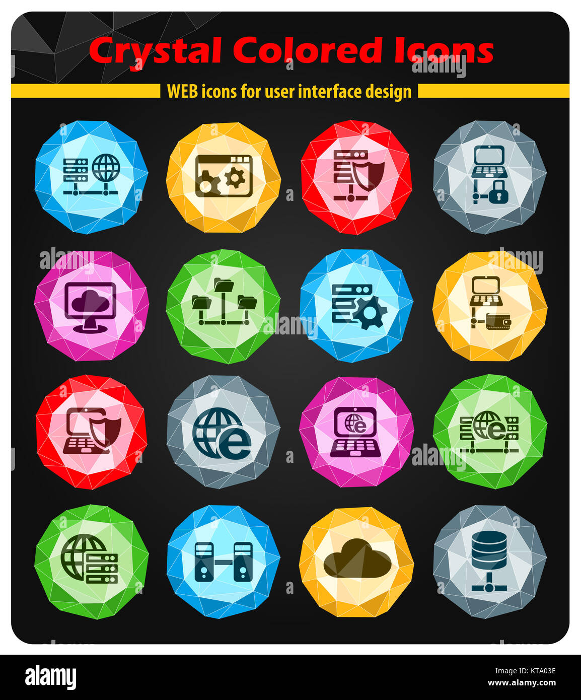 server icon set Stock Photo - Alamy
