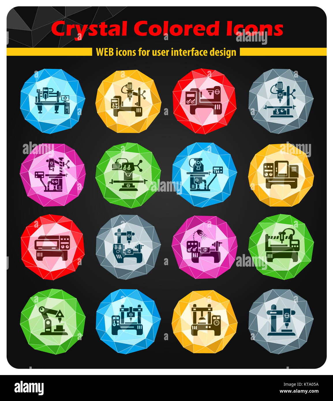 industrial equipment icon set Stock Photo - Alamy