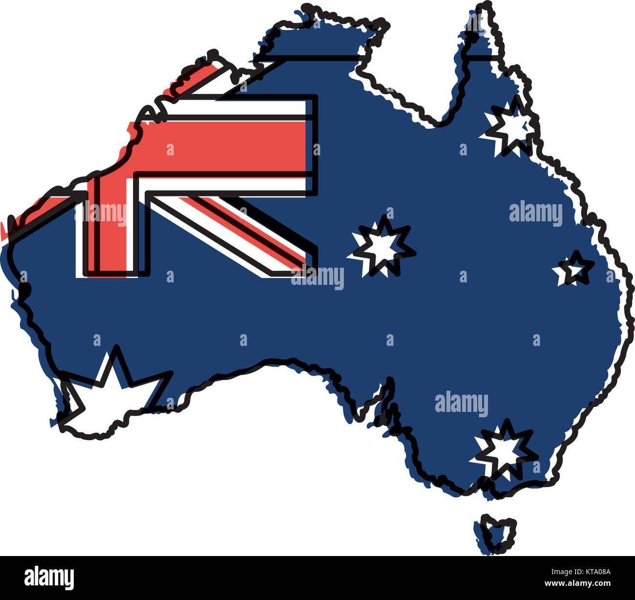 Australian map design Stock Vector Image & Art - Alamy