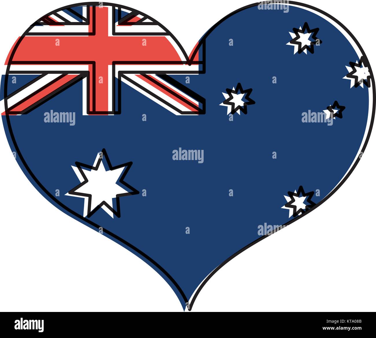 Australian heart design Stock Vector Image & Art - Alamy