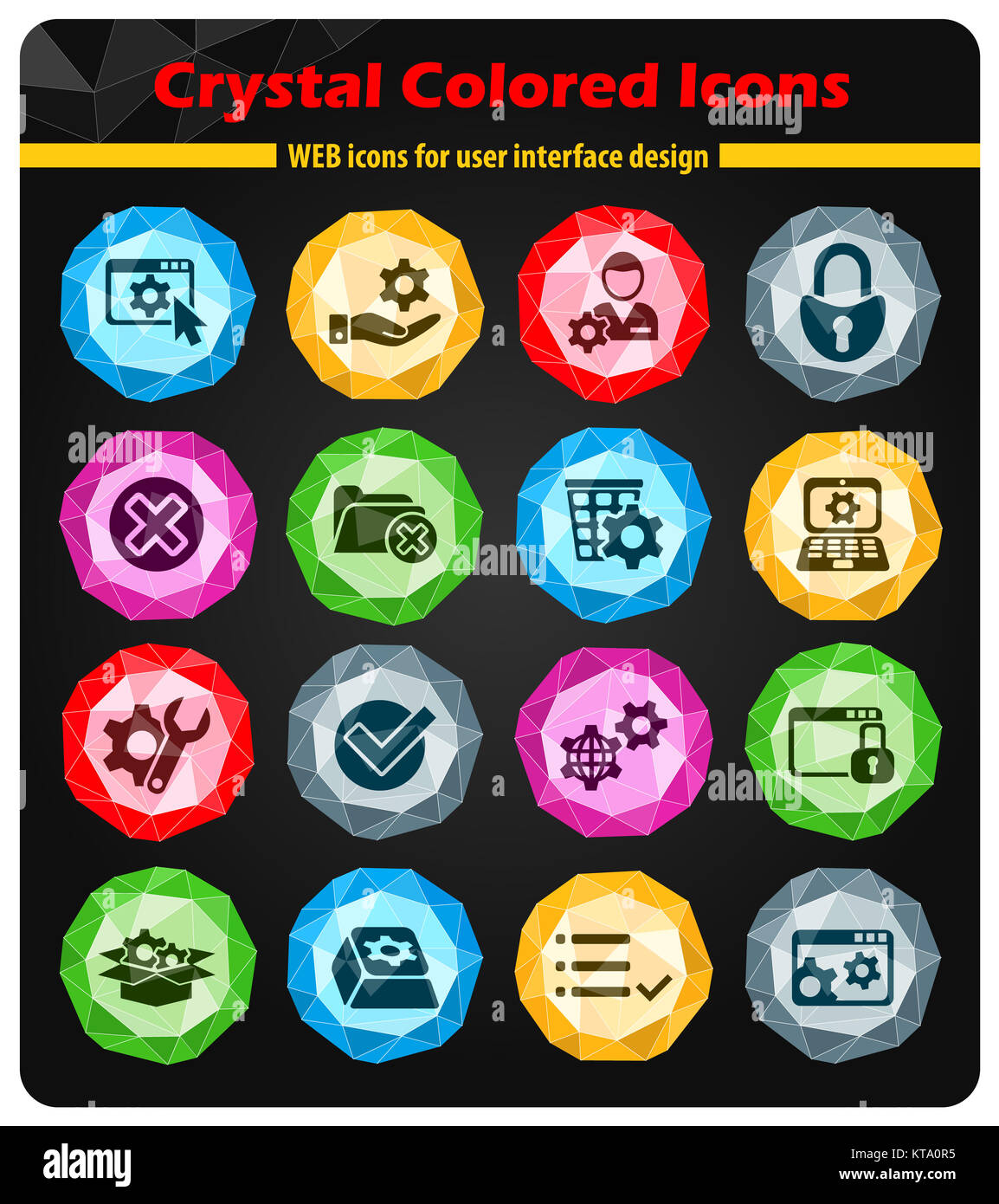 settings icon set Stock Photo - Alamy