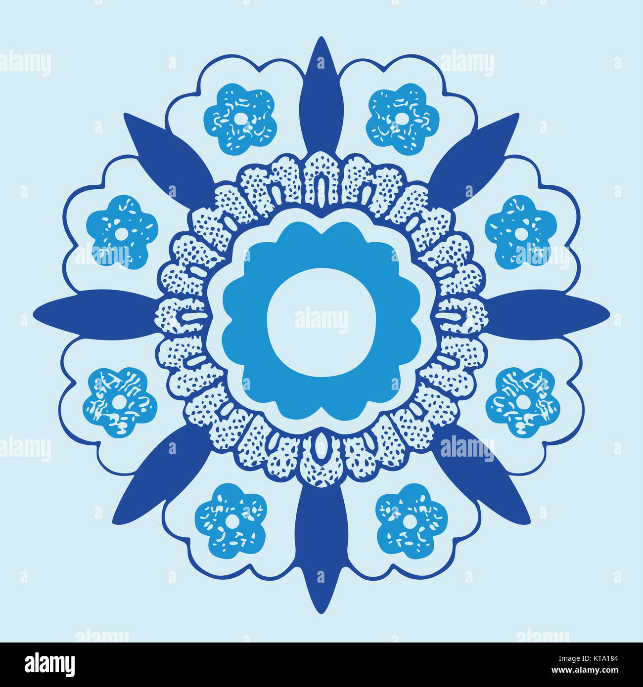 Elegant Blue Flower Line Pattern High Resolution Stock Photography and ...