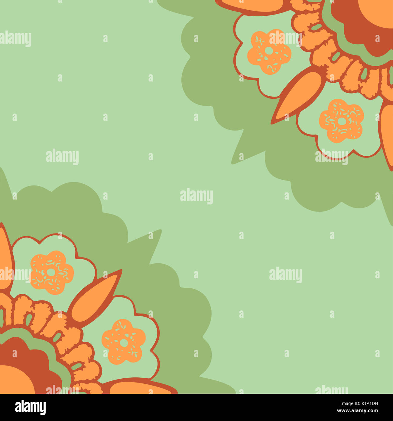 Vector floral corners frame hi-res stock photography and images - Alamy