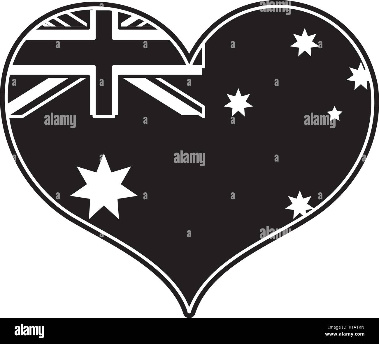 Australian heart design Stock Vector Image & Art - Alamy