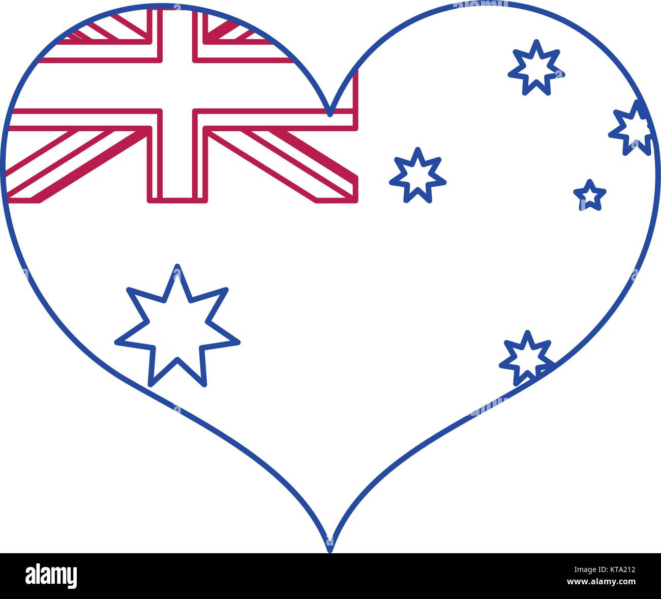 Australian heart design Stock Vector Image & Art - Alamy