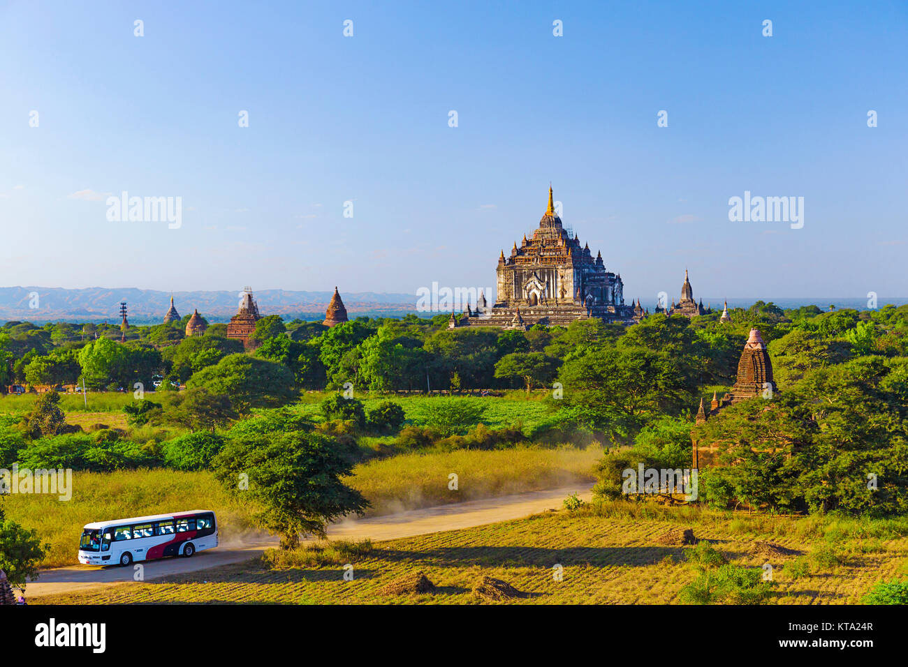 Bagan buddha tower at day Stock Photo - Alamy
