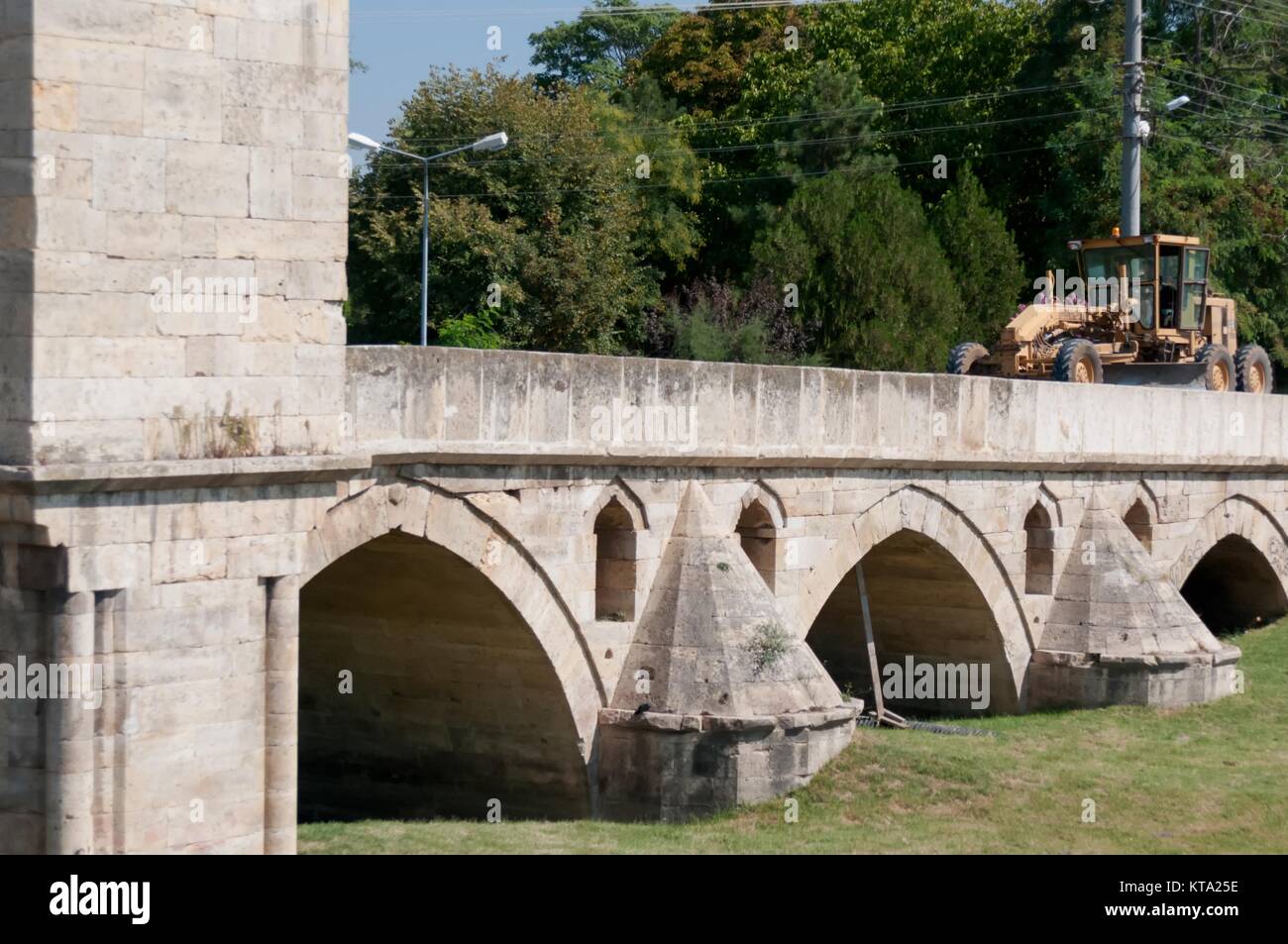 SEPTEMBER 19,2010 BABAESKI TURKEY.The Mimar Sinan Bridge of Babaeski ...