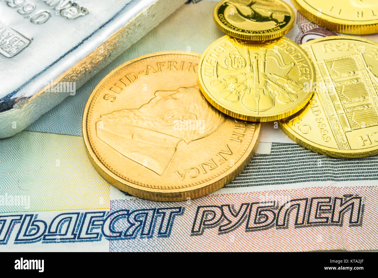 Ruble gold bullion hi-res stock photography and images - Alamy