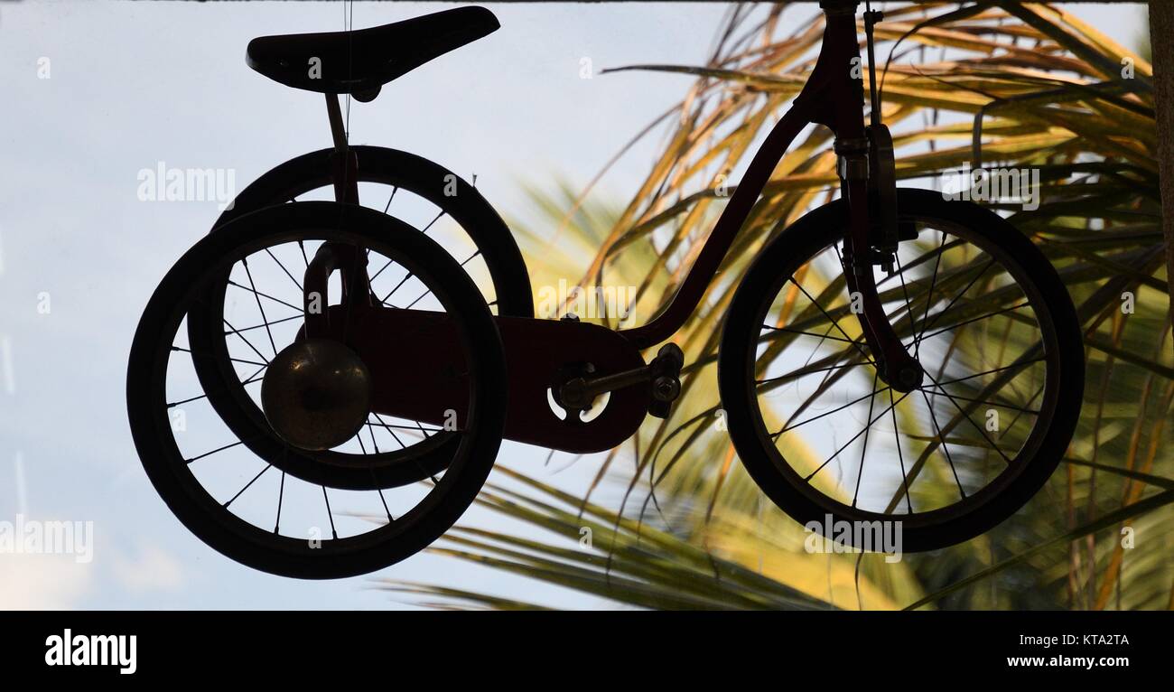 Silhouettes of a tricycle Stock Photo - Alamy