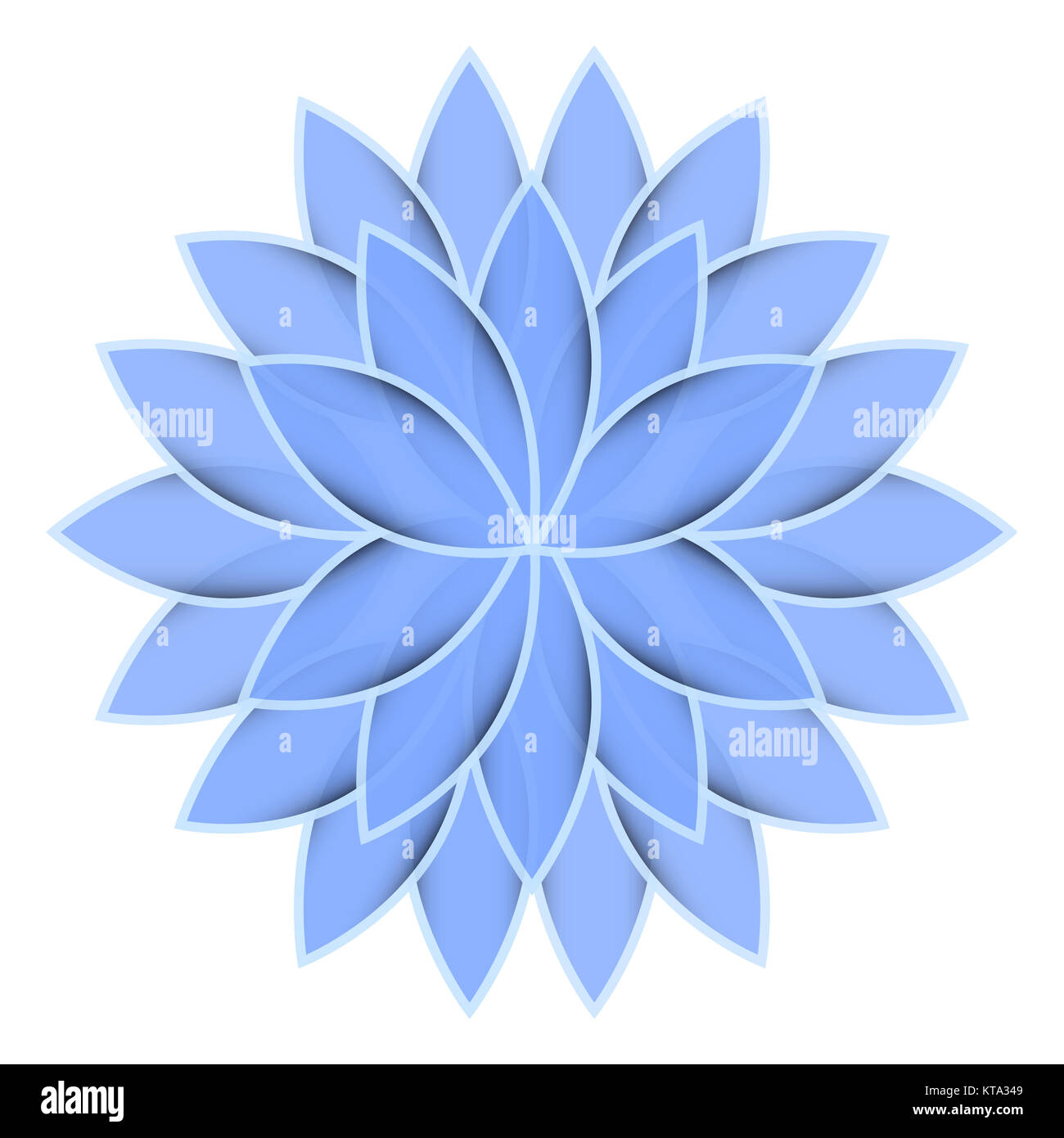 Blue flower lotus on white background isolated Stock Photo - Alamy