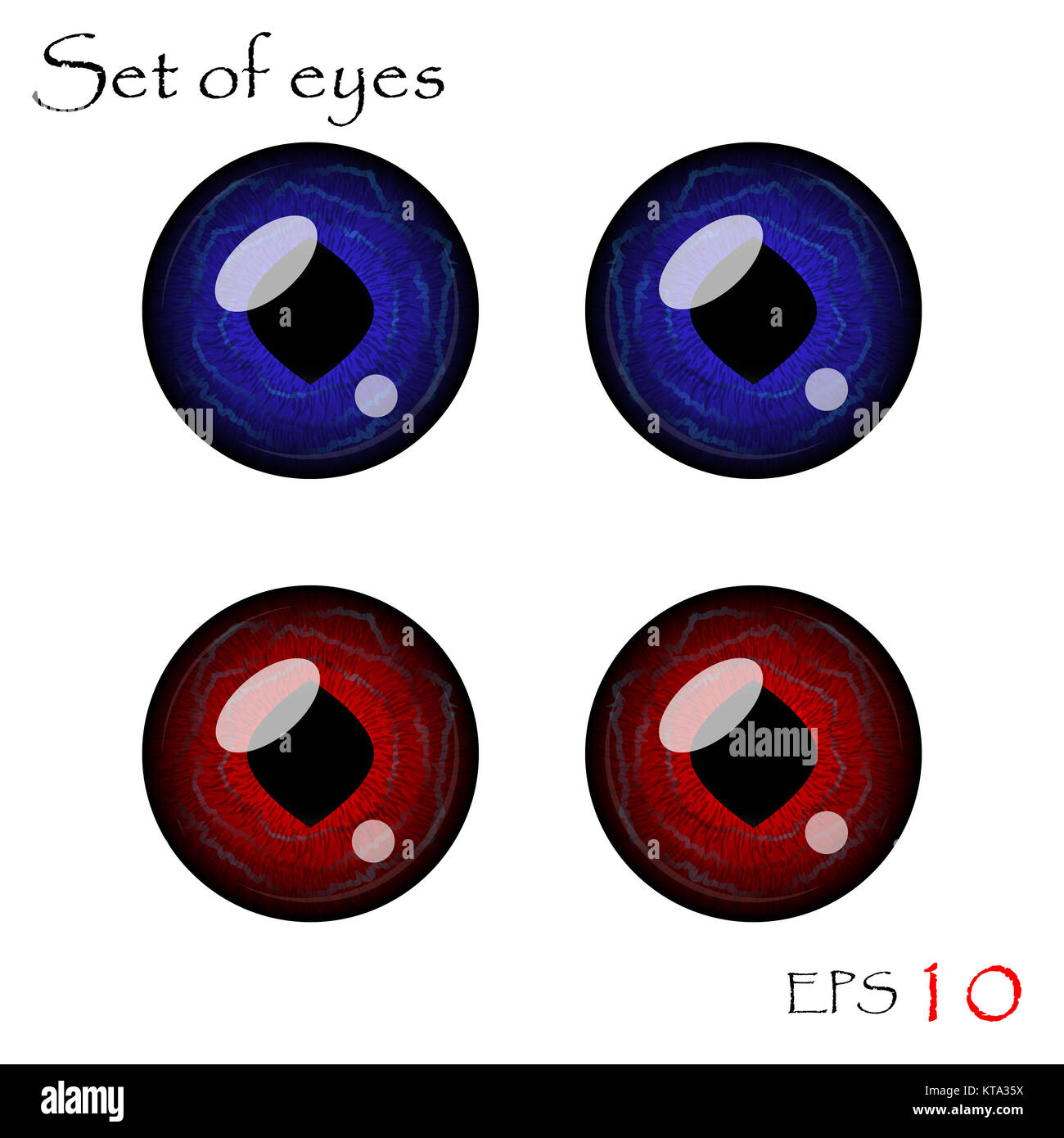 Vector eyes collection Stock Photo - Alamy