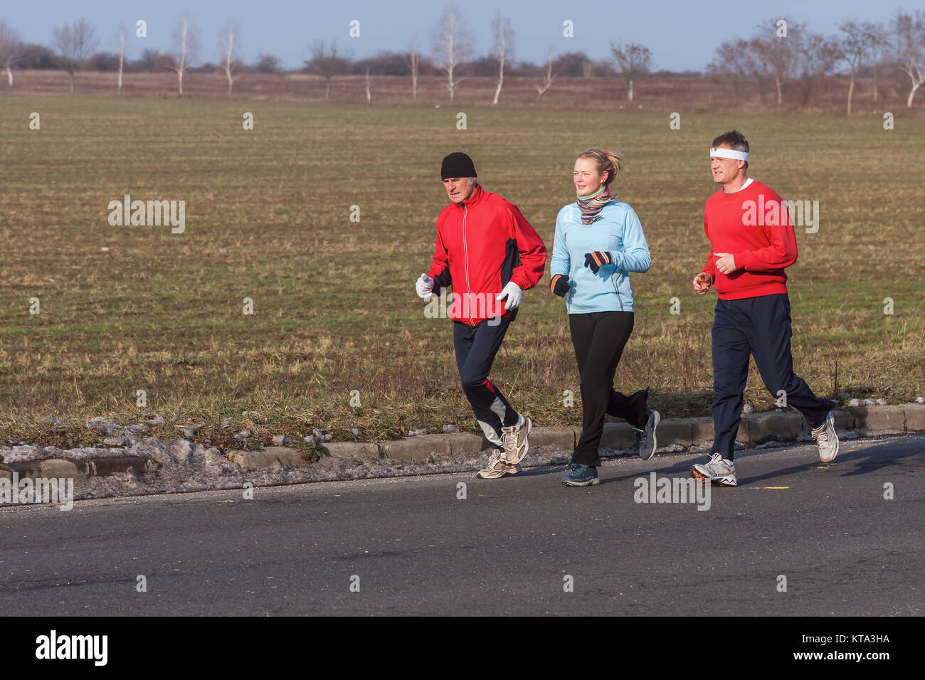 Runners while training for a competition Stock Photo - Alamy