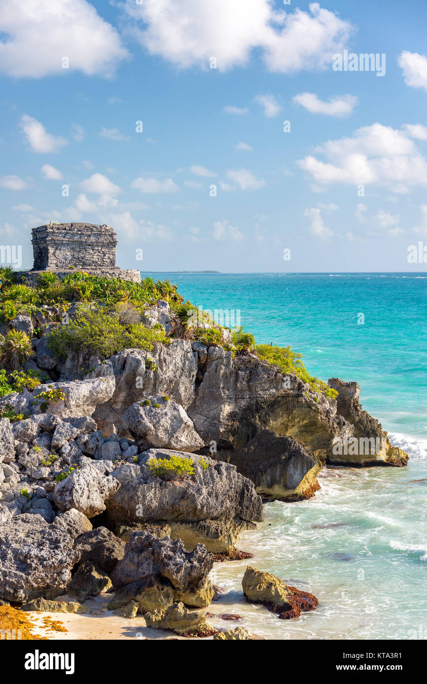 Temple in Tulum, Mexico Stock Photo - Alamy
