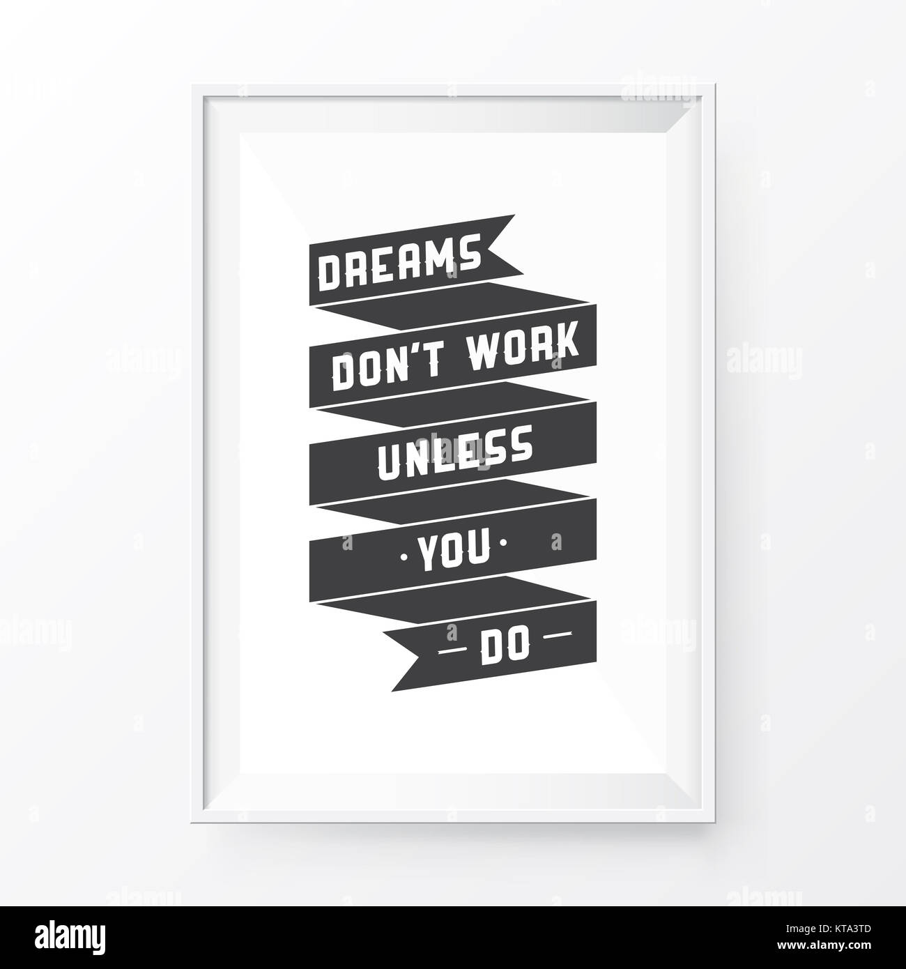 Quote Poster Frame Stock Photo - Alamy
