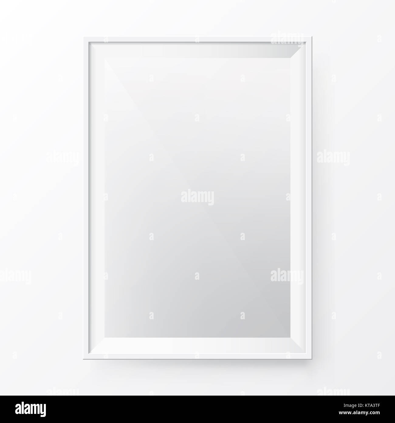 Realistic White frame Stock Photo - Alamy