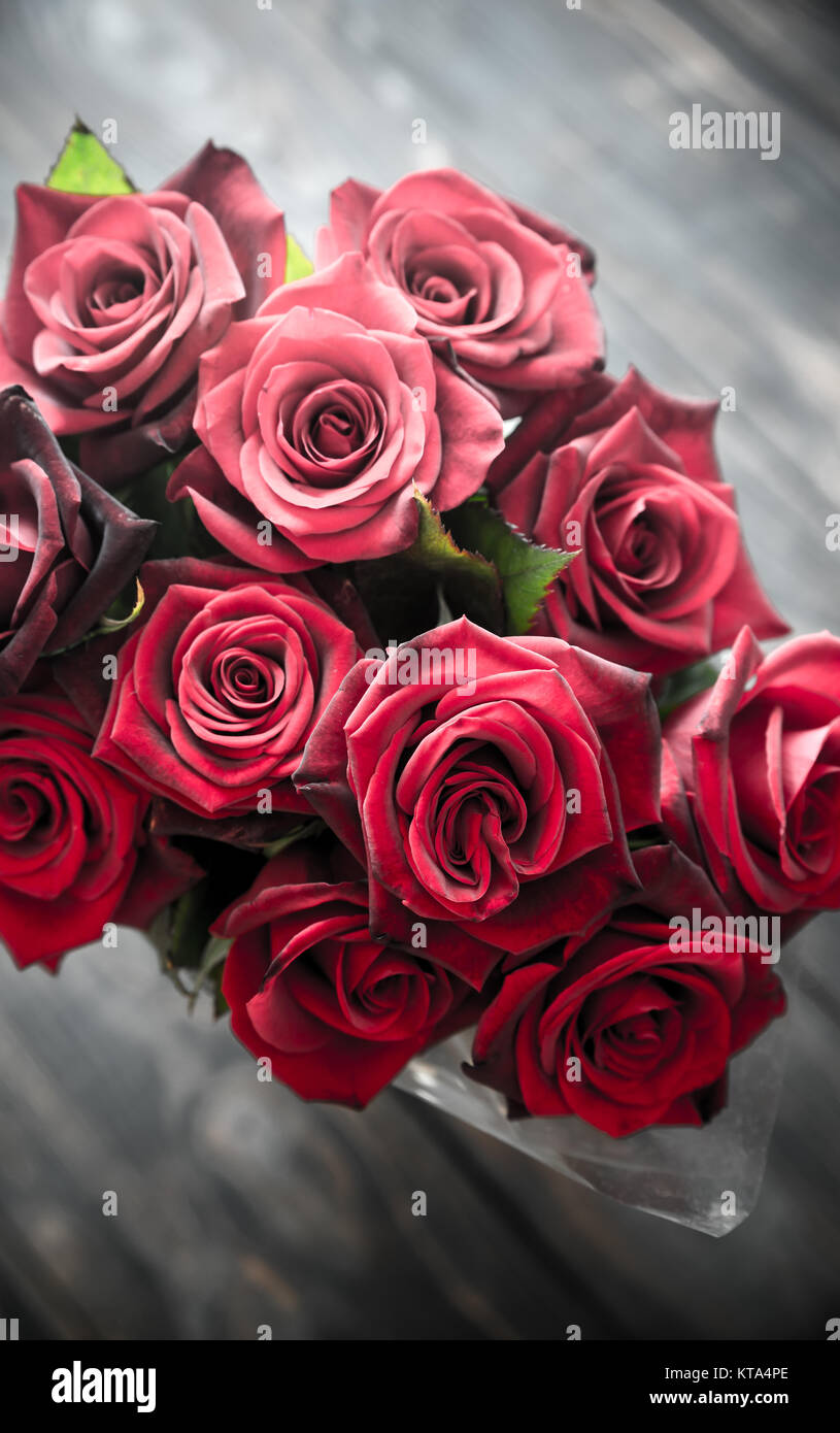 Bouquet of red roses Stock Photo - Alamy