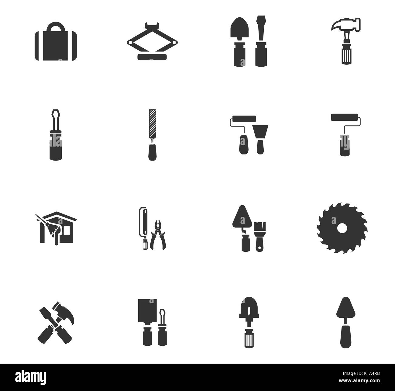 Work tools icons set Stock Photo - Alamy