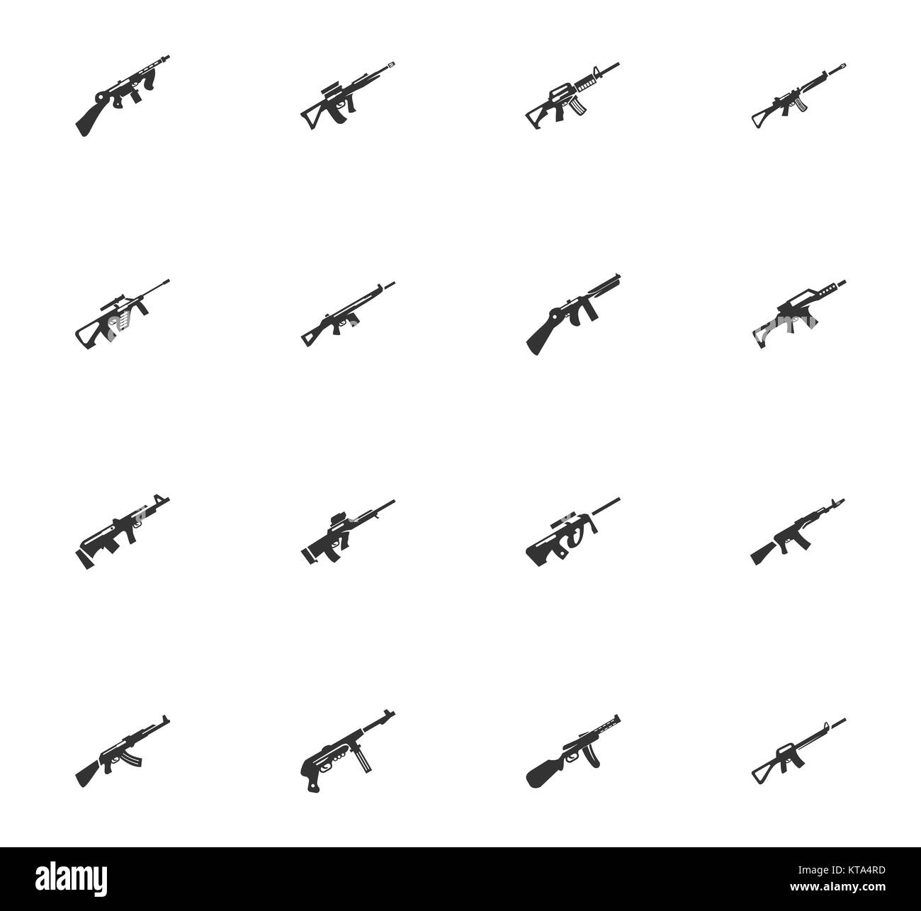 Set of hand weapons Stock Photo - Alamy