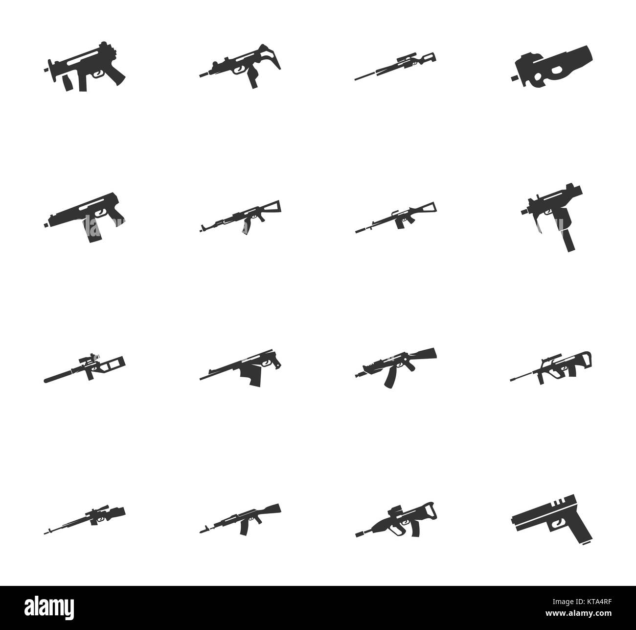 Set of hand weapons Stock Photo - Alamy