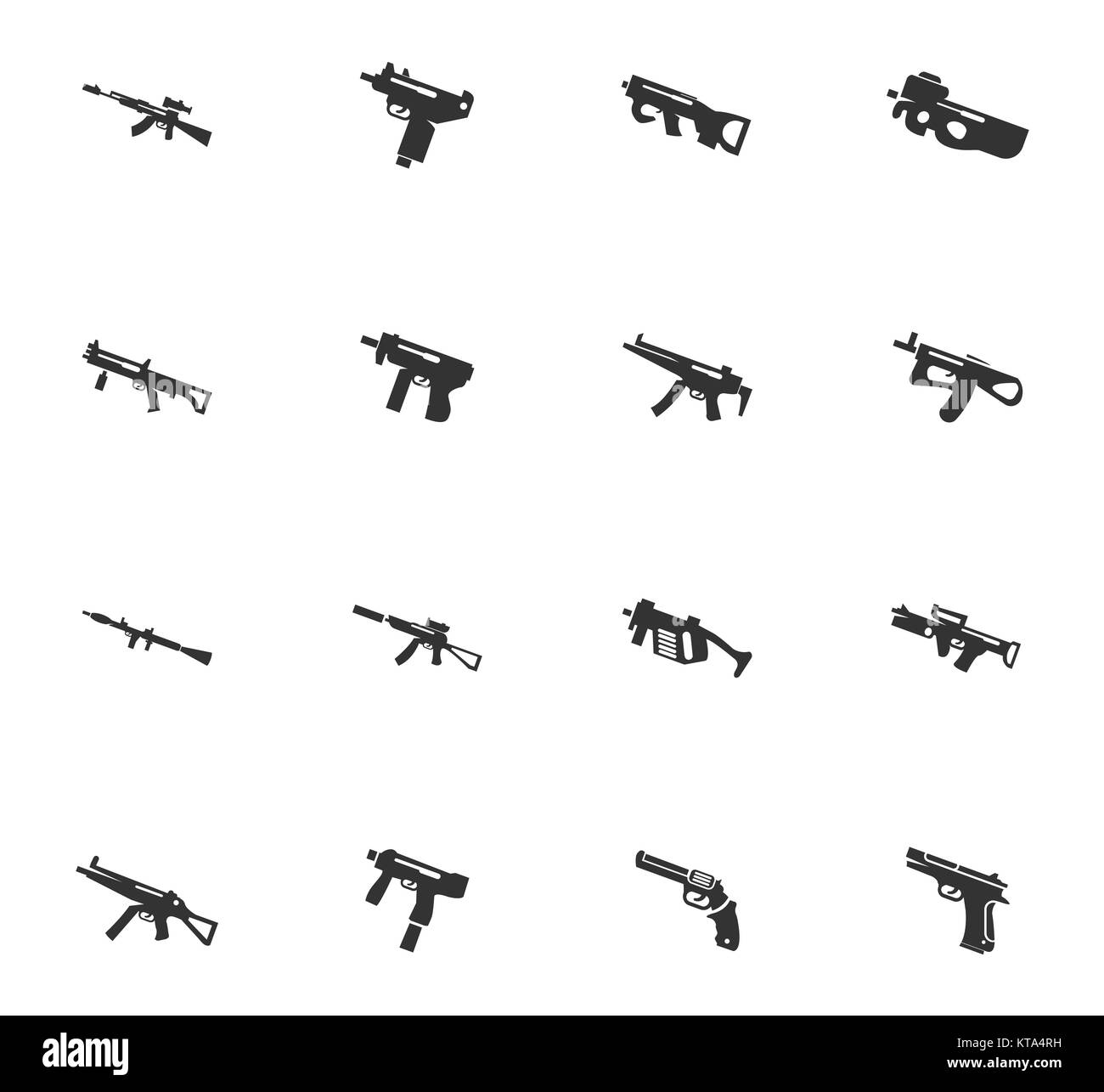 Set of hand weapons Stock Photo - Alamy