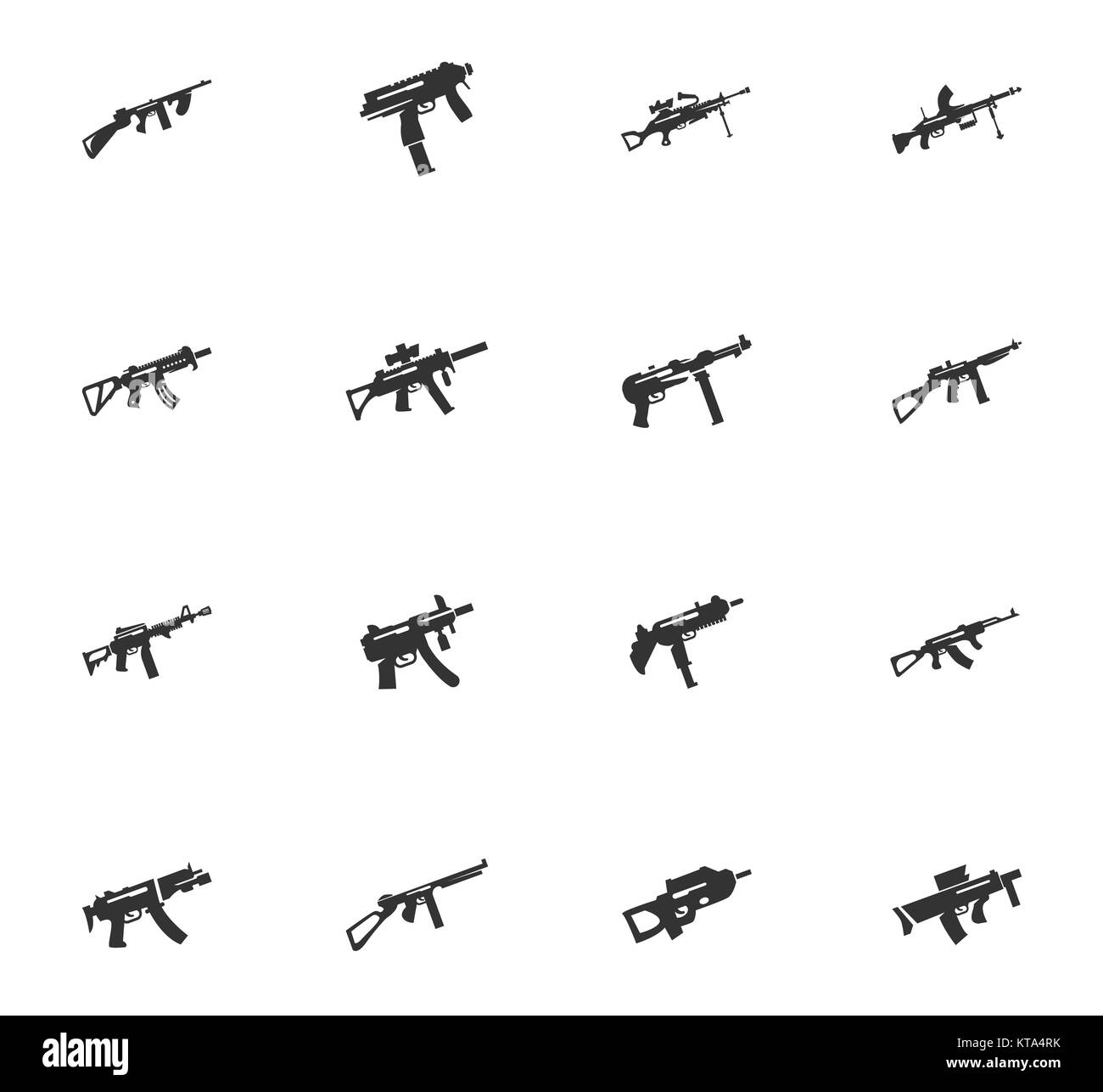 Set of hand weapons Stock Photo - Alamy