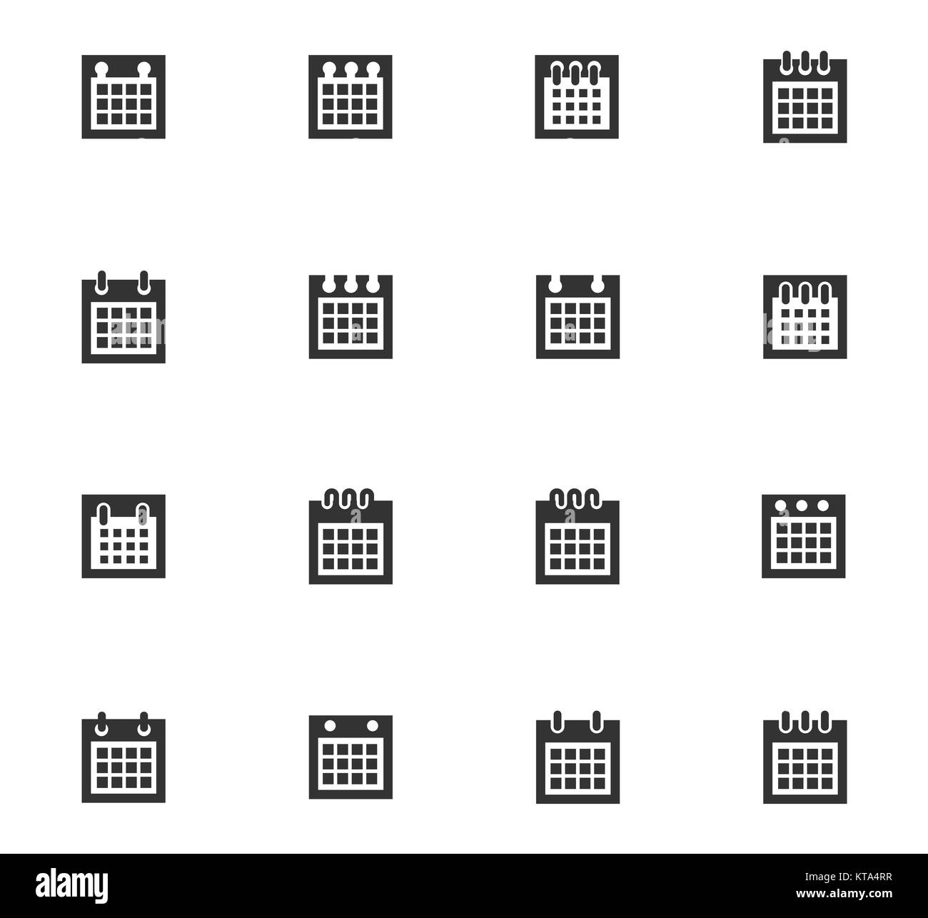 Calendar icons set Stock Photo - Alamy