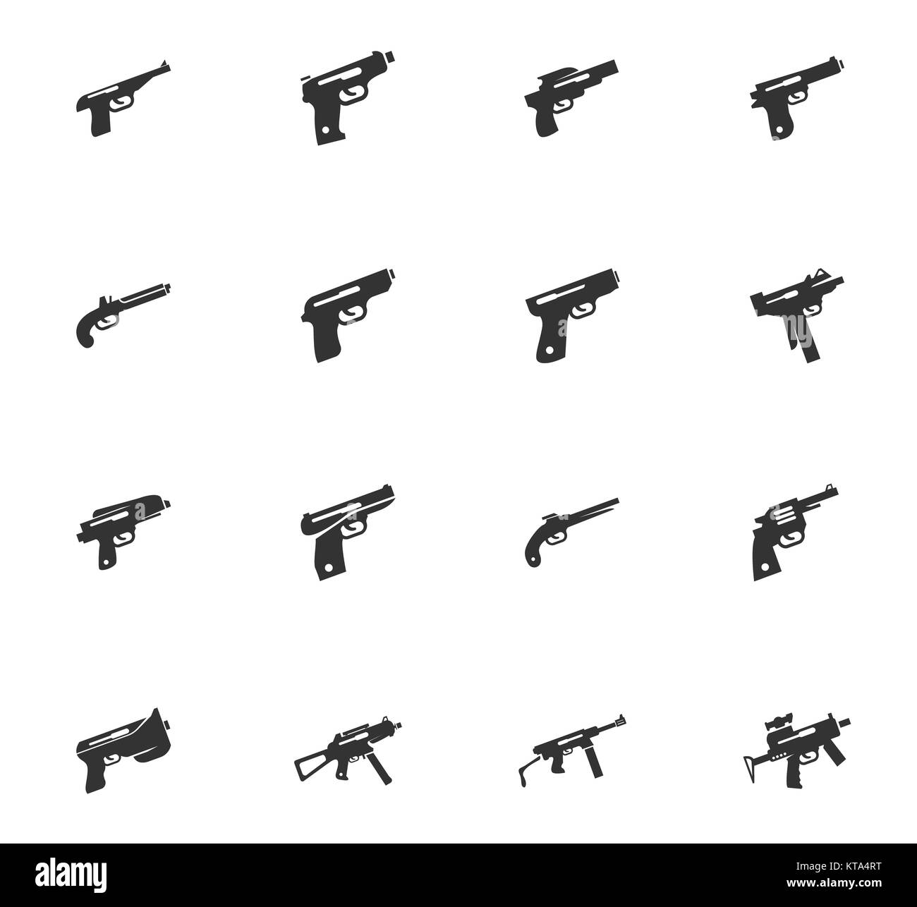 Set of hand weapons Stock Photo - Alamy