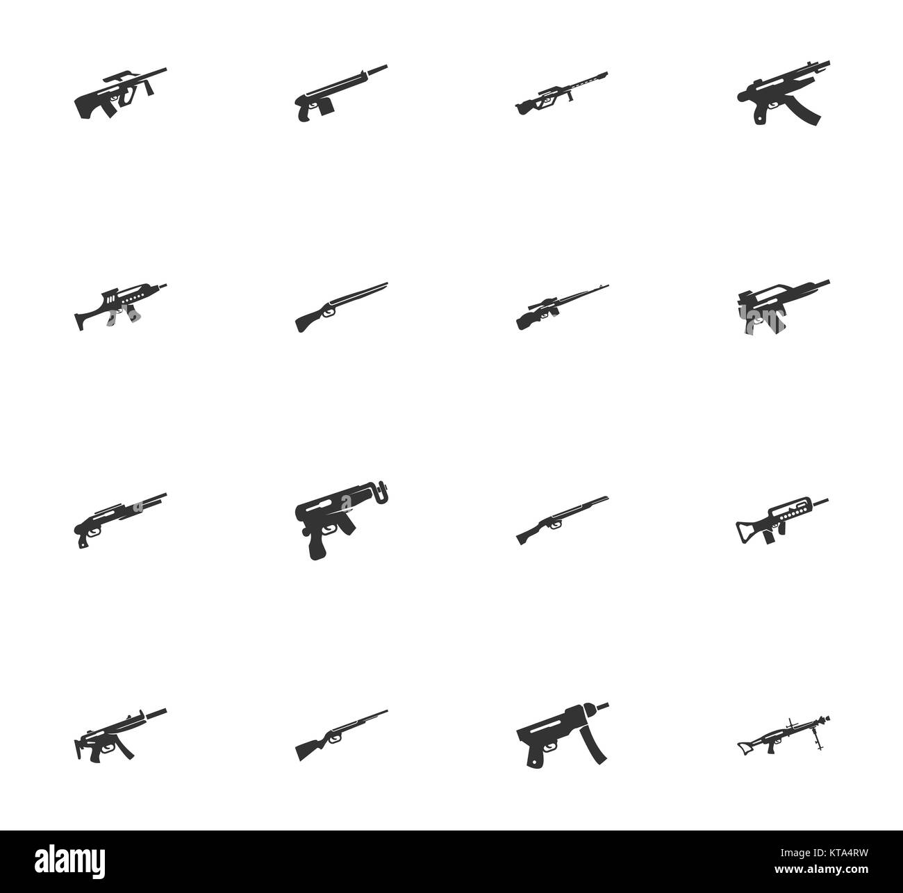 Set of hand weapons Stock Photo - Alamy