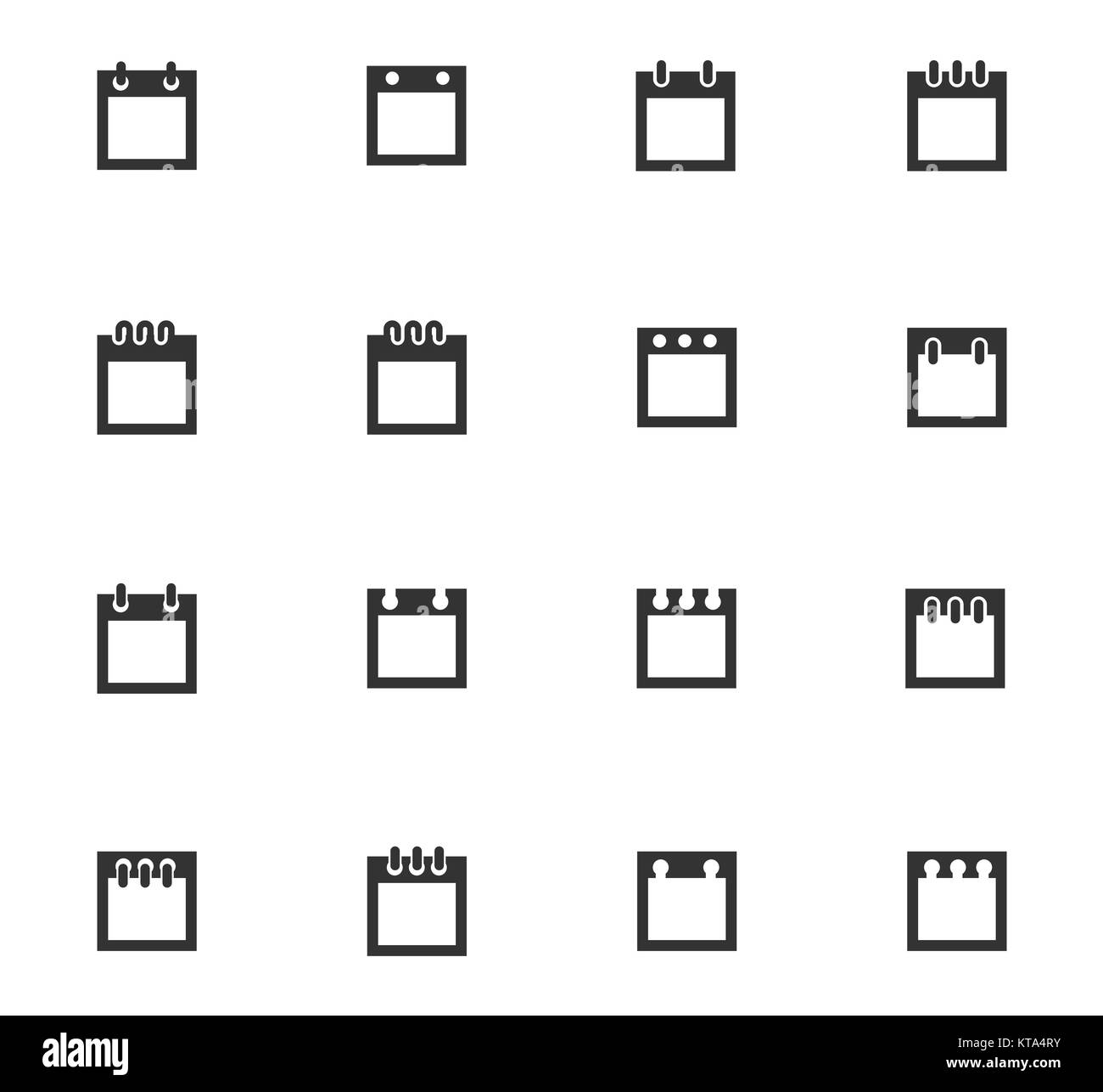 Calendar icons set Stock Photo - Alamy