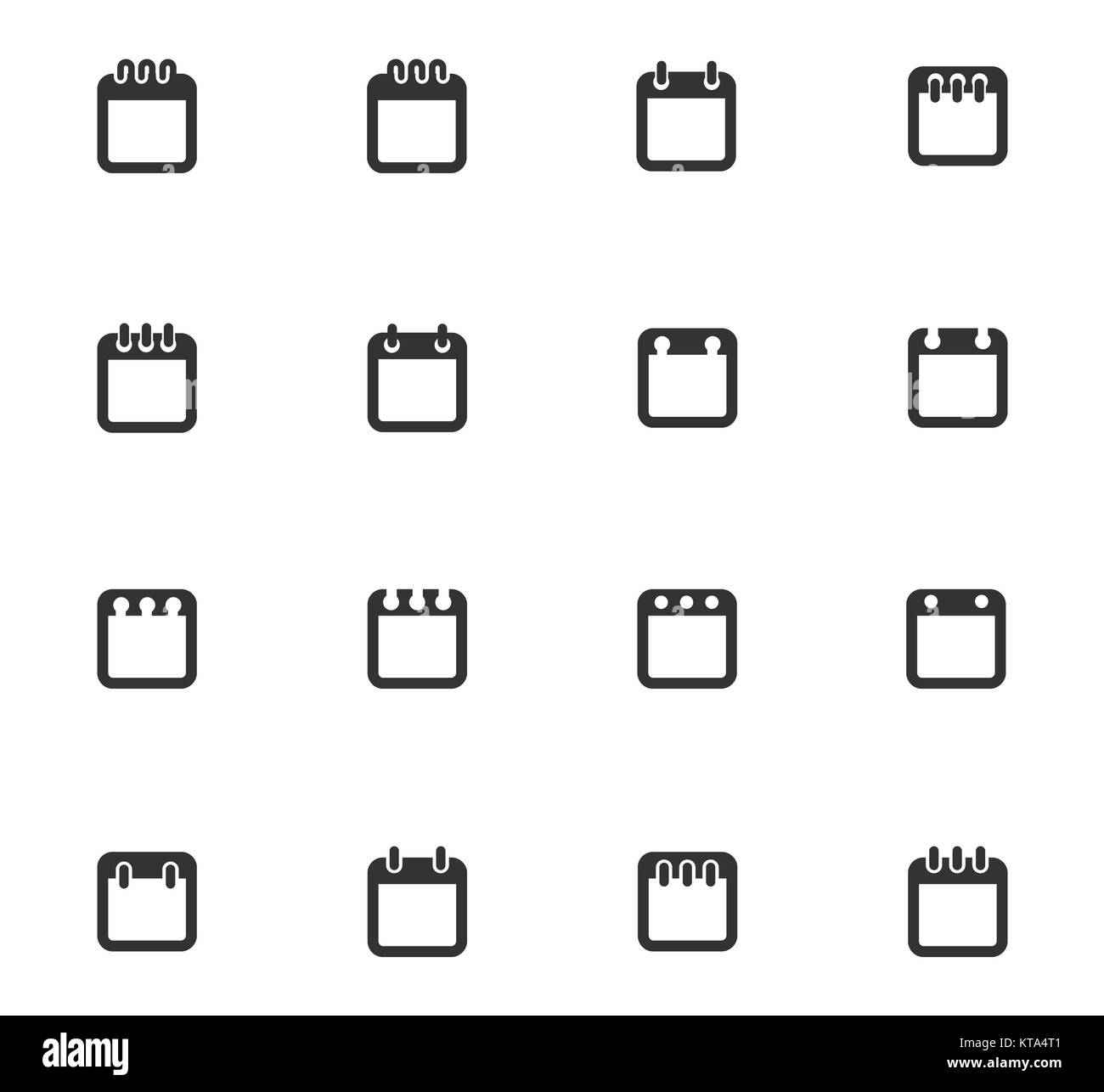 Calendar icons set Stock Photo - Alamy