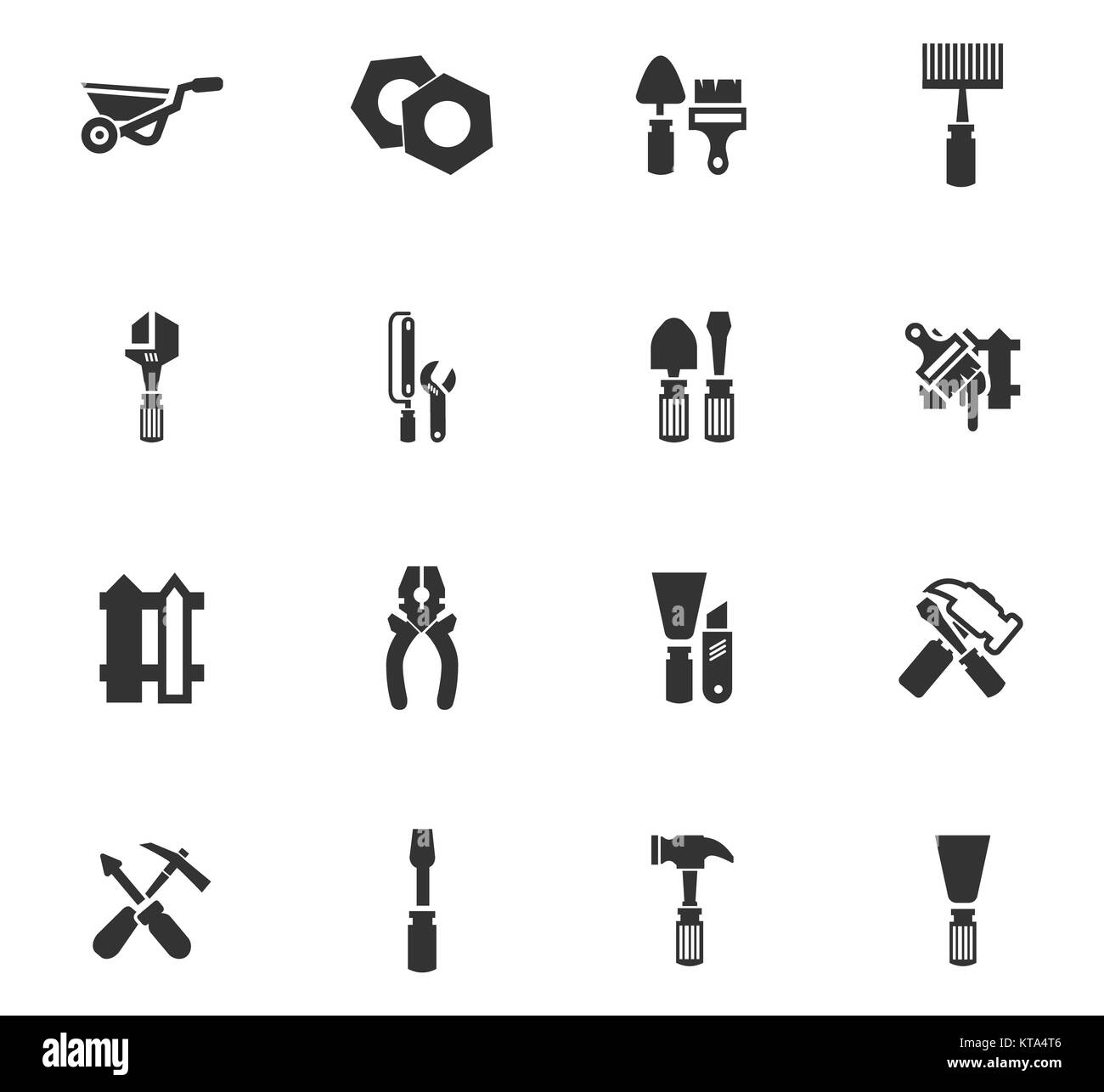 Work tools icons set Stock Photo - Alamy