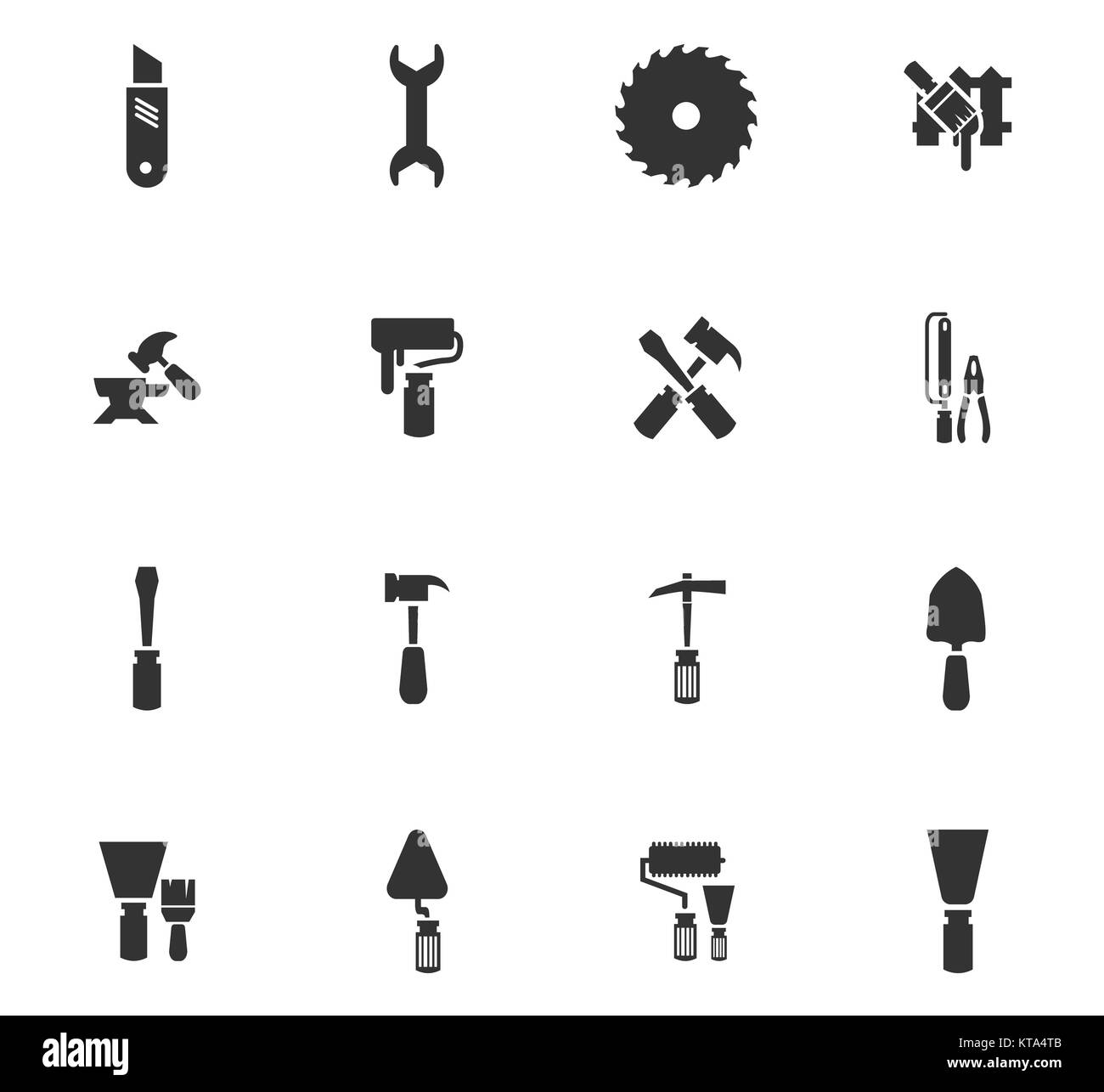Work tools icons set Stock Photo - Alamy