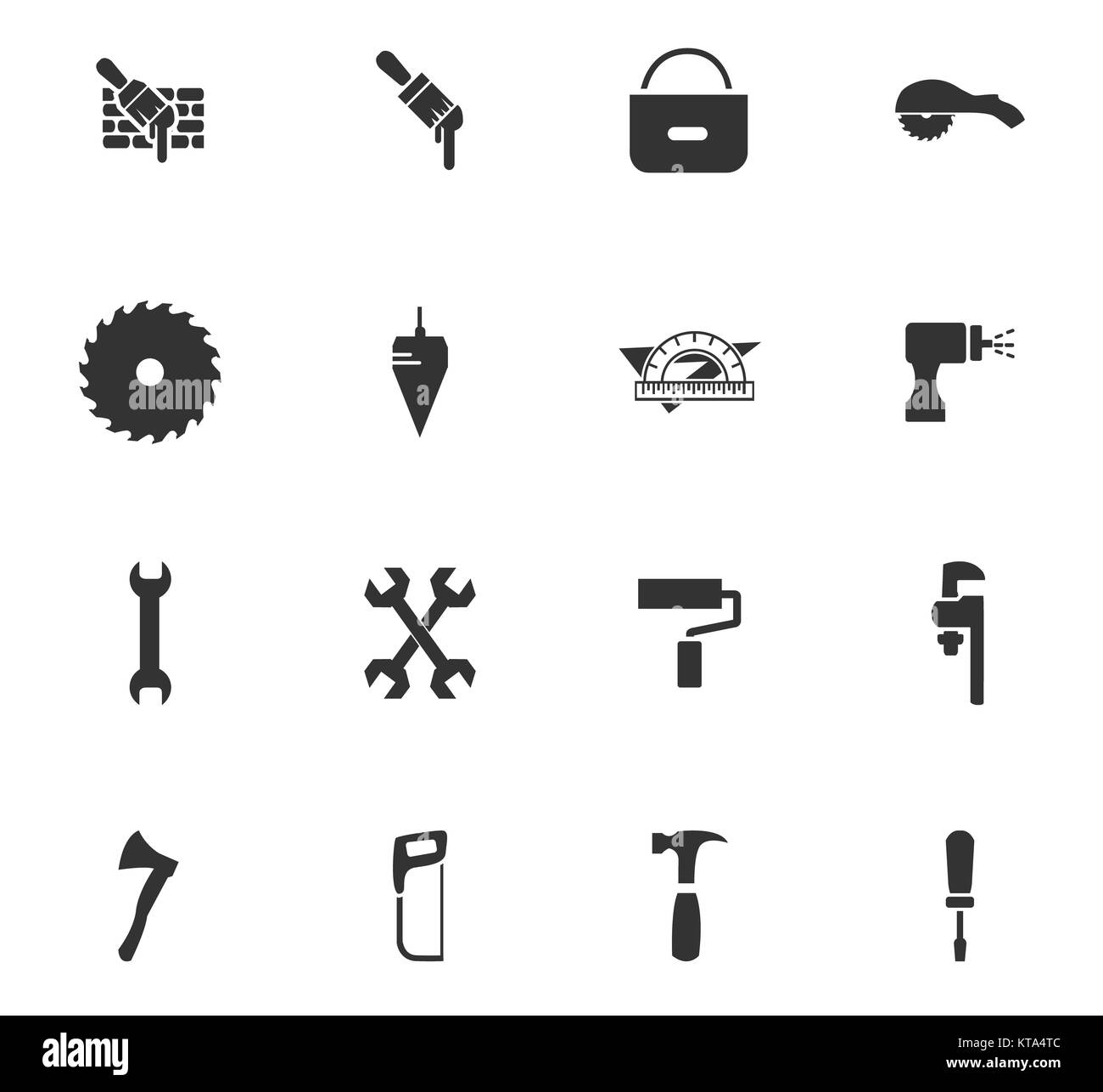Work tools icons set Stock Photo - Alamy