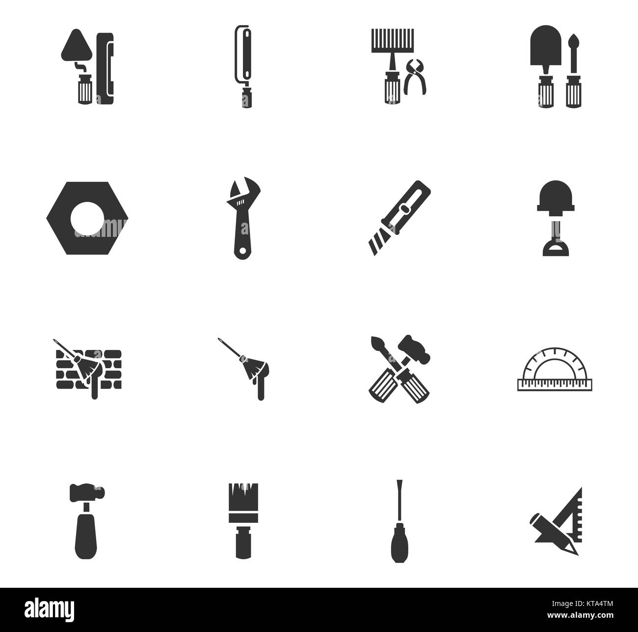 Work tools icons set Stock Photo - Alamy