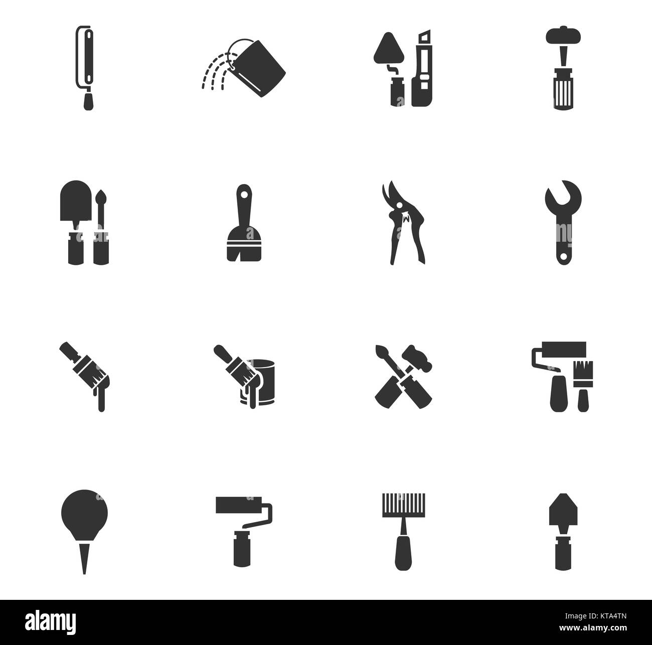 Work tools icons set Stock Photo - Alamy