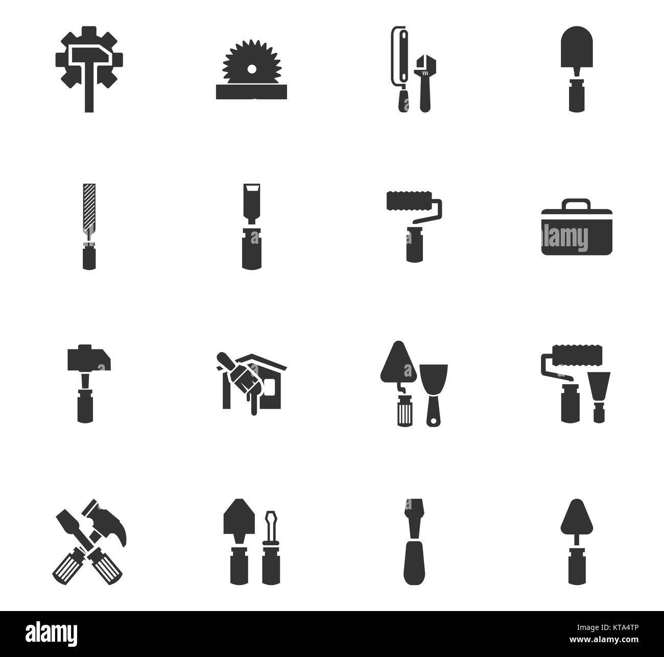 Work tools icons set Stock Photo - Alamy