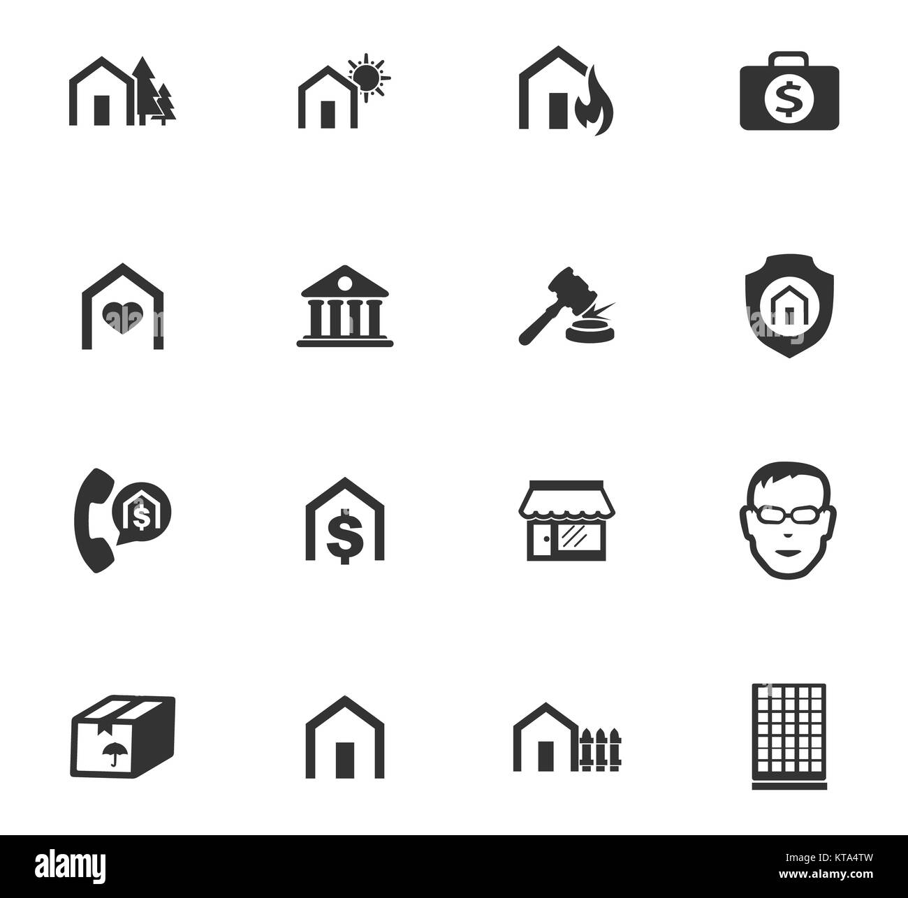 Real estate icons set Stock Photo - Alamy