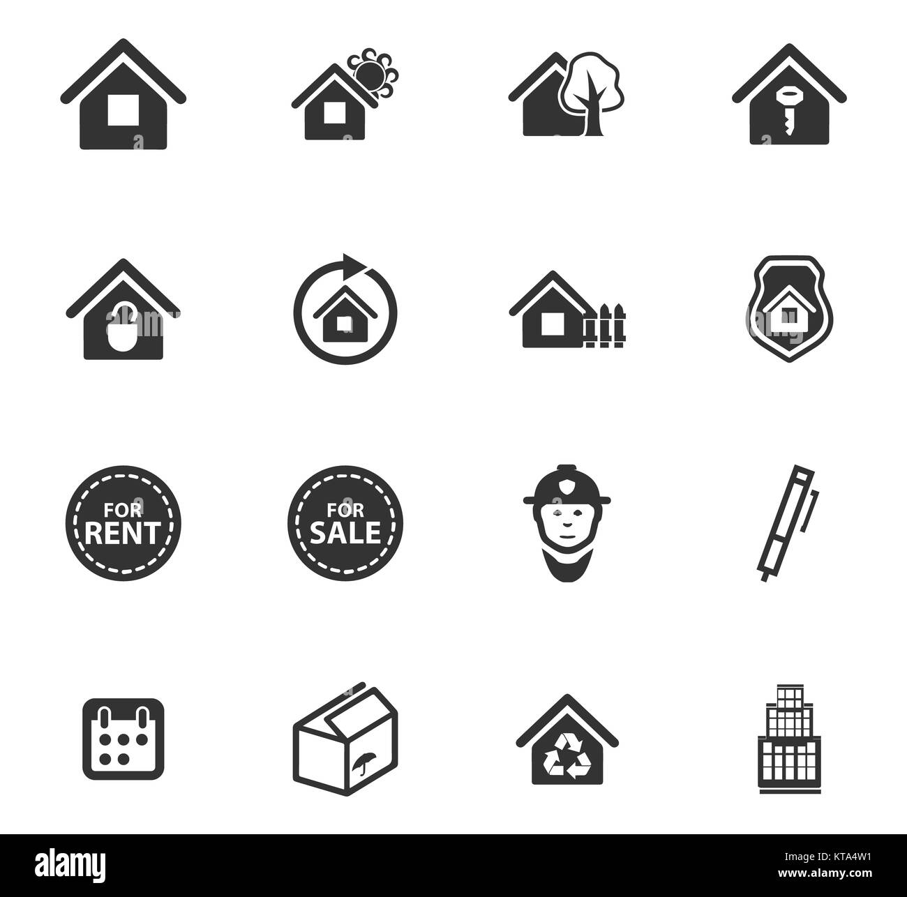 Real estate icons set Stock Photo - Alamy