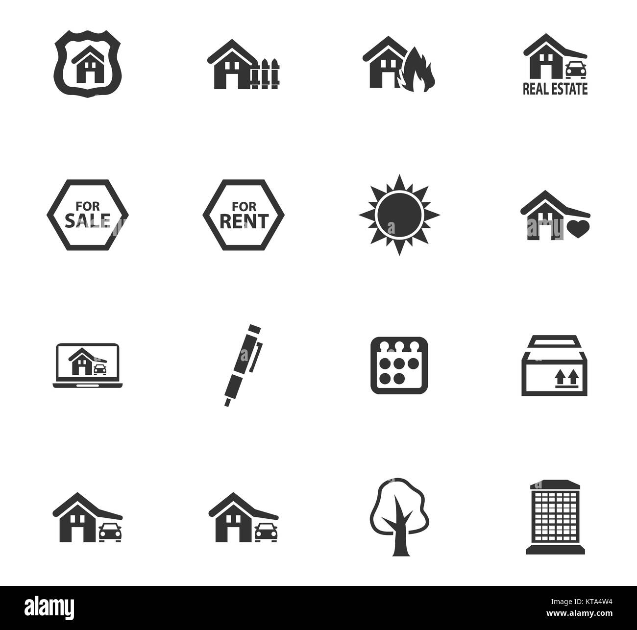 Real estate icons set Stock Photo - Alamy