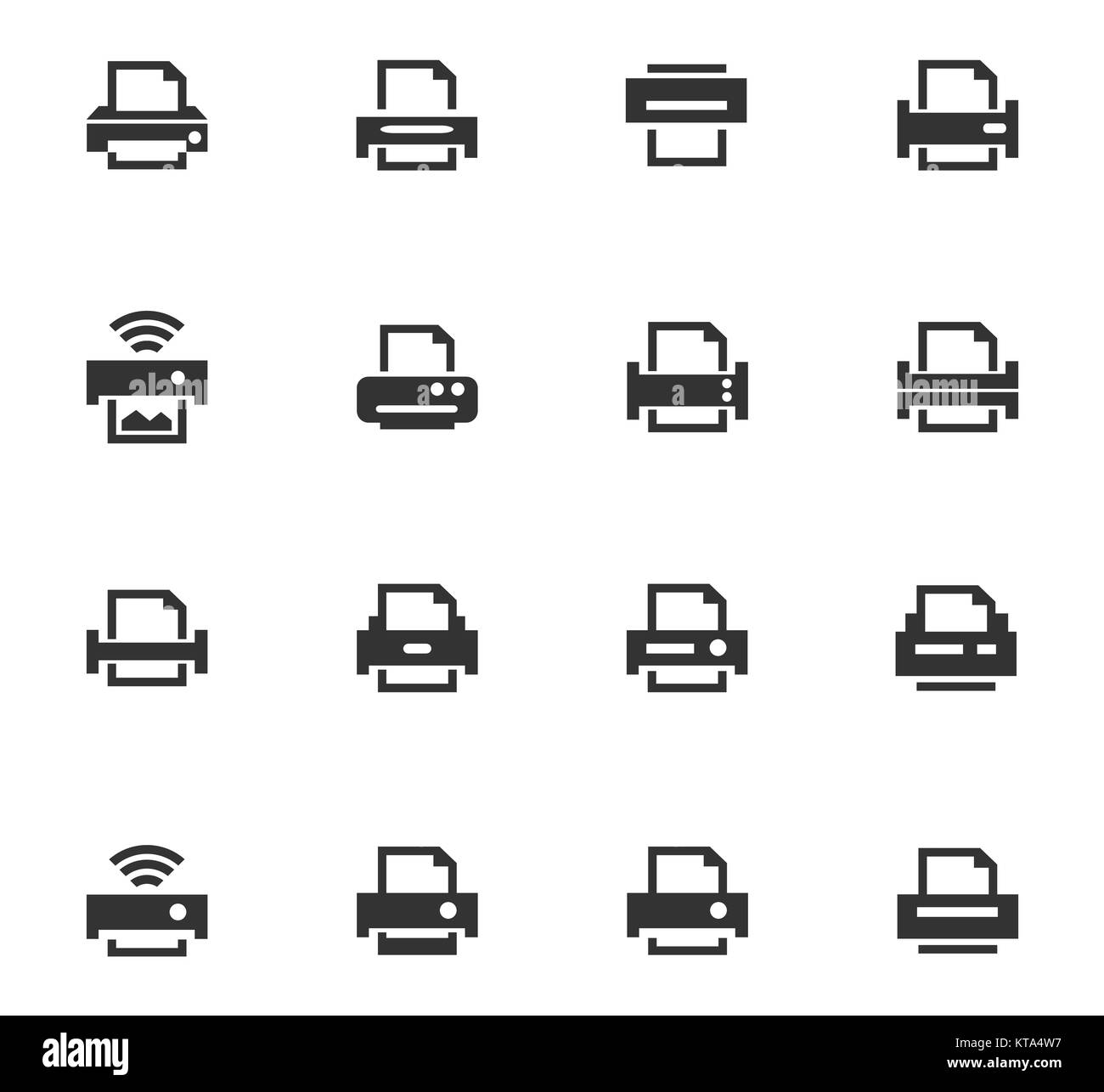 Print icons set Stock Photo - Alamy