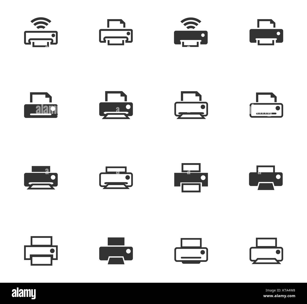 Print icons set Stock Photo - Alamy