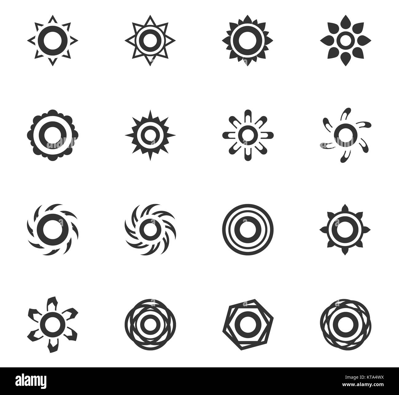 Set of sun icons Stock Photo - Alamy