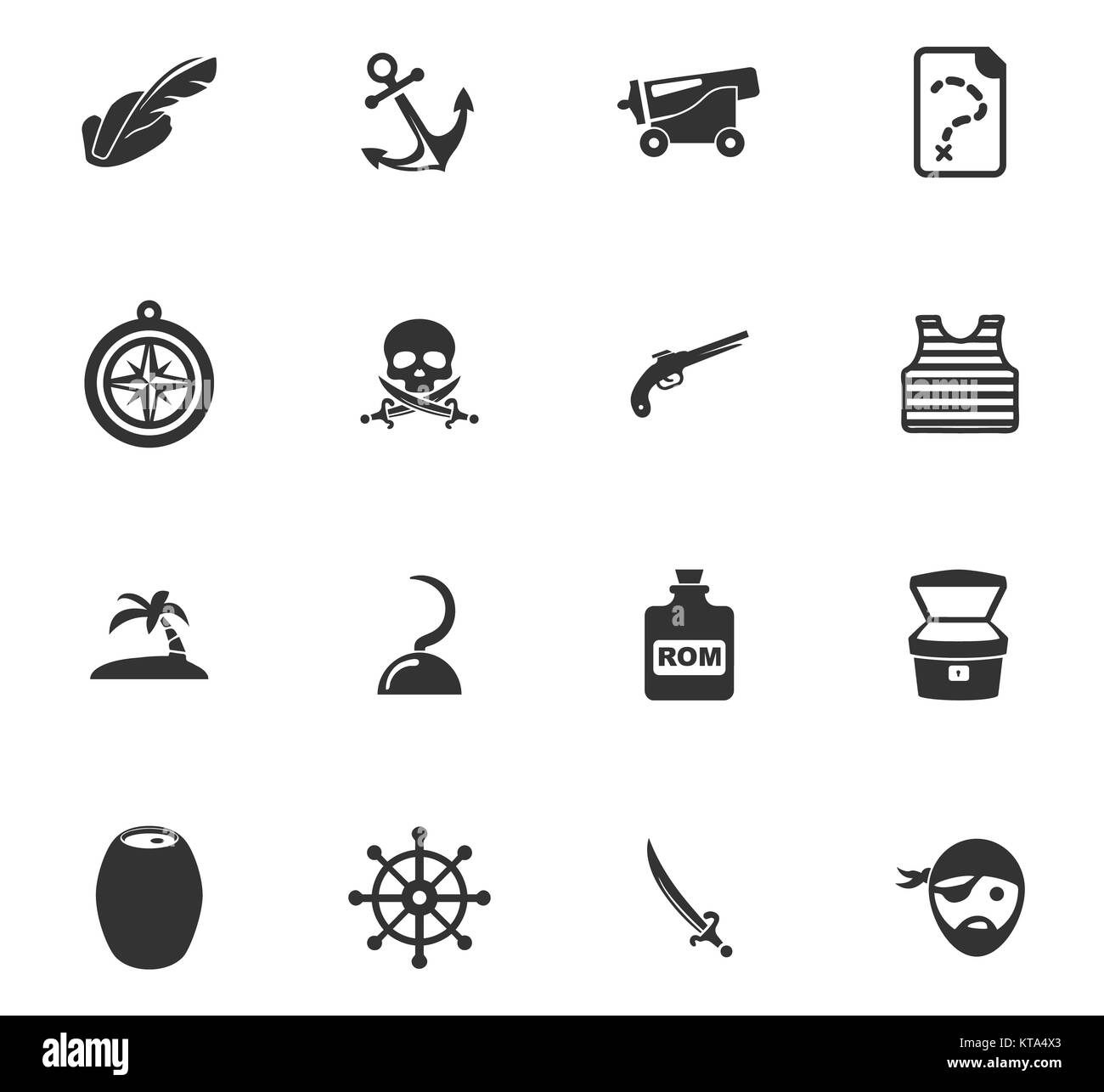 Pirates icons set Stock Photo - Alamy