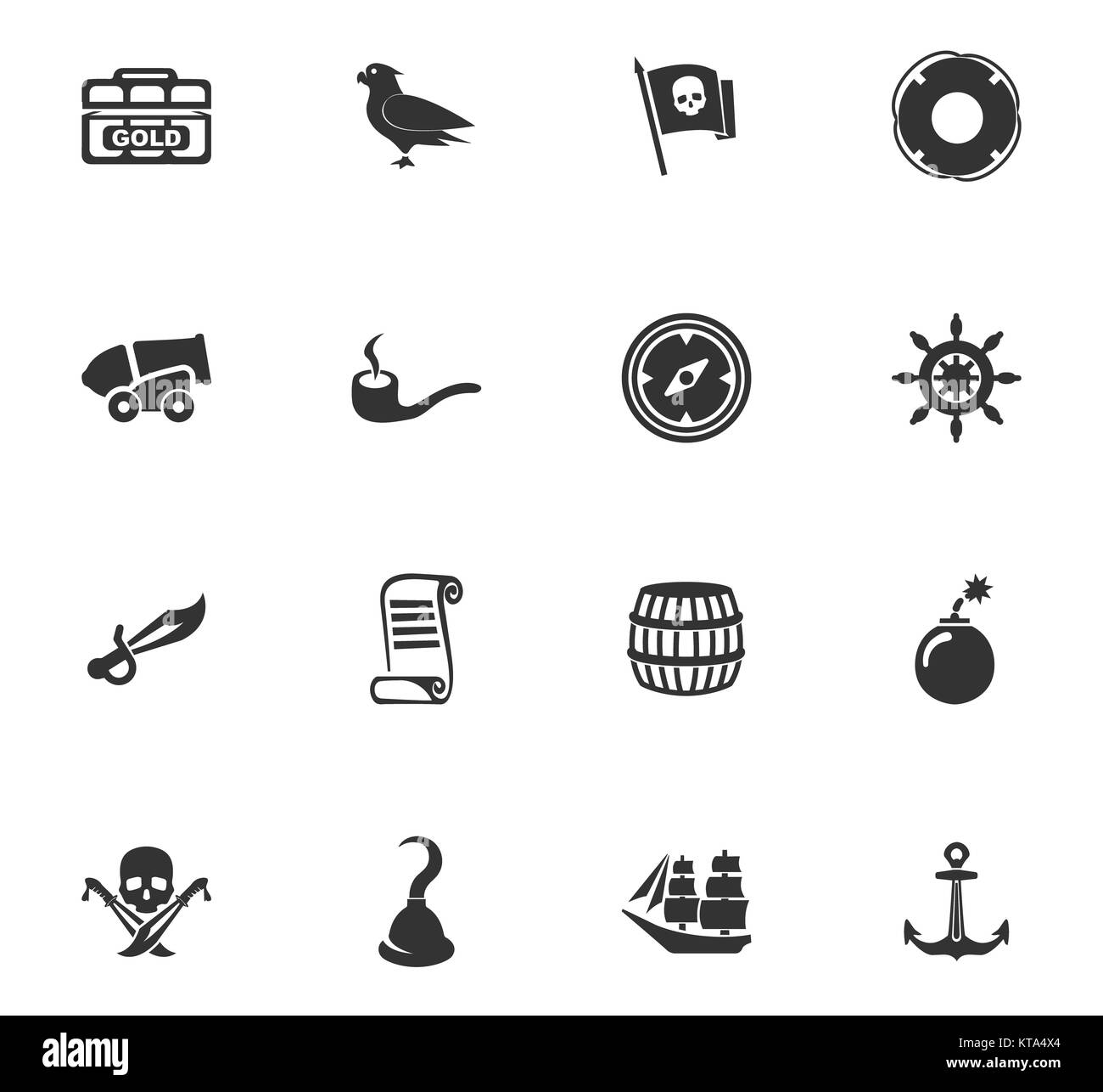 Pirates icons set Stock Photo - Alamy