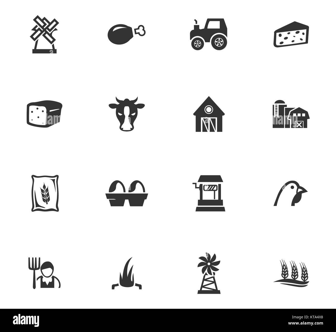Agriculture and farming icons set Stock Photo - Alamy