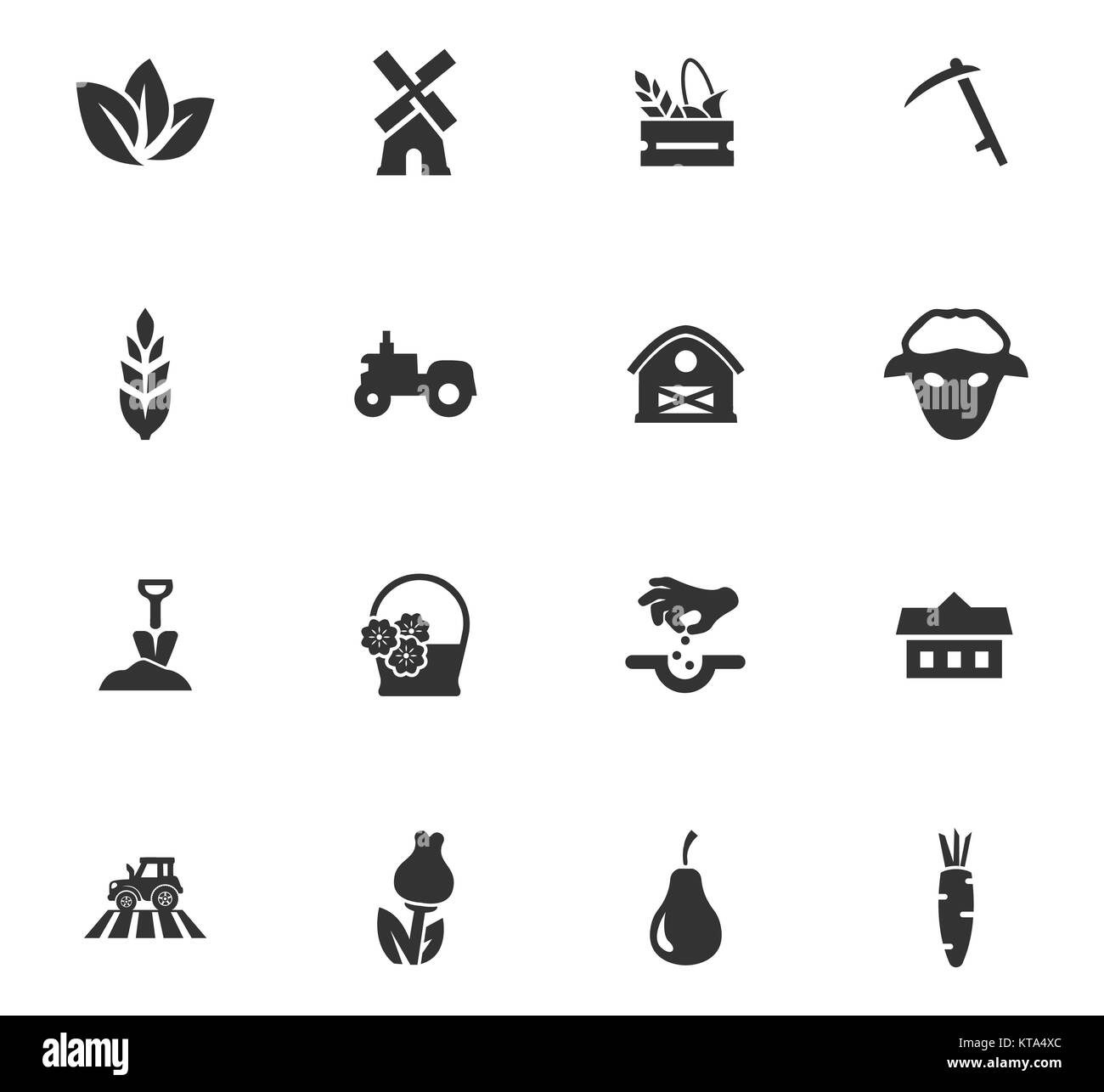 Agricultural icons set Stock Photo - Alamy