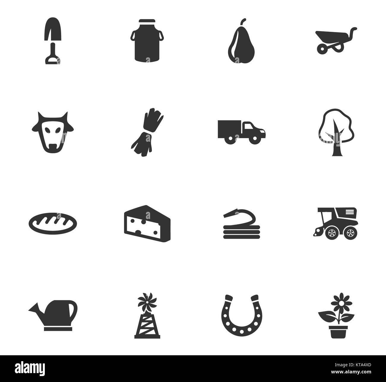 Agricultural icons set Stock Photo - Alamy